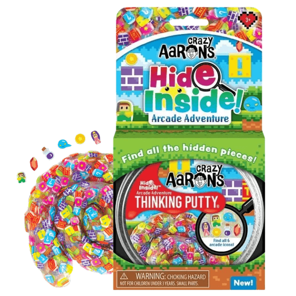 Crazy Aaron's Thinking Putty-Arcade Adventure-4 Inch Tin - Fun Fidgets
